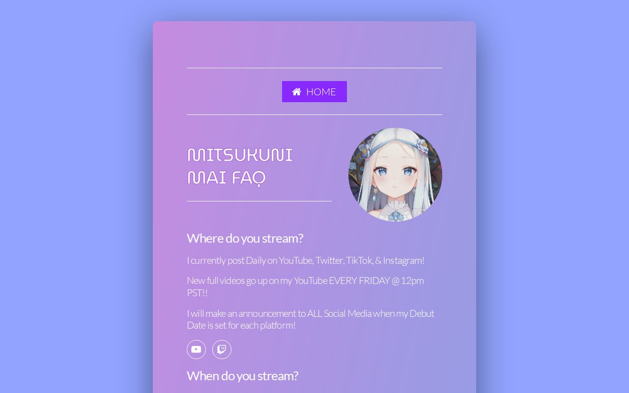 Mitsukuni Mai's FAQ!